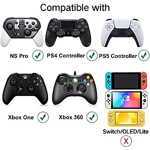 PERFECTSIGHT Cute Thumb Grip Caps for PlayStation 4/5, PS5, PS4, Xbox Series X/S, Xbox One, Switch PRO Controller, 4PCS Kawaii Soft Rubber 3D Analog Thumbsticks Grips Joystick Cover Set, Rabbit+Kitty