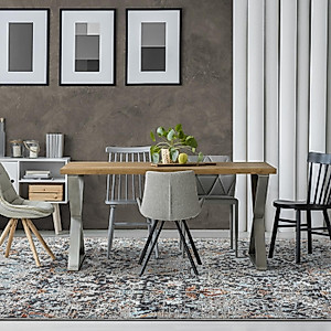 LUXE WEAVERS Vintage Floral Gray Area Rug 8x10 Area Rug