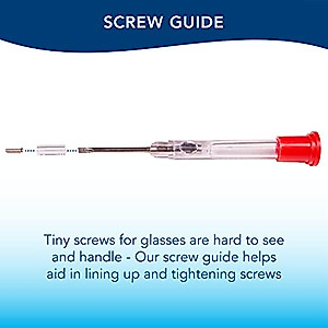 Apex Glasses Repair Kit - Eyeglass Repair Kit with Small Screwdriver ,Eyeglass Screws, Magnifying Glass, Screw Guide, & Storage Pouch - Universal Eyeglass Repair Kit for Reading Glasses, & Sunglasses