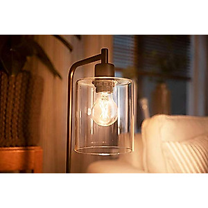 Philips LED Flicker-Free Dimmable Warm Glow Effect A19 Classic Glass Light Bulb, 800 Lumen, 2200-2700K, 8W=60W, E26 Base, Title 20 Certified, 8-Pack