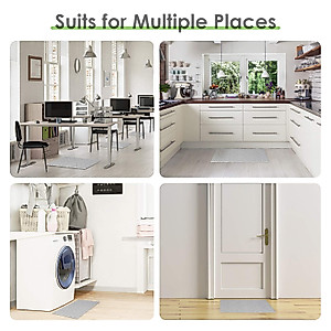 HiTik Kitchen Mats Rug Anti Fatigue(43.5X76cmX10mm),Ergonomic Cushioned Floor Rug Standing Mat Area Thick PVC Waterproof, Non-Slip, Oil Resistant Floor Mats for Kitchen, Office