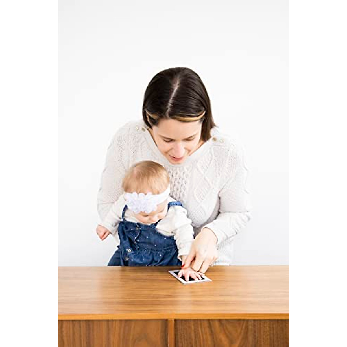 Little Pear Clean-Touch Babyprint Ink Pad, No Touch Ink Pad for Baby, Handprint or Footprint Keepsake, Black Ink