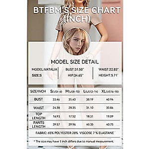 BTFBM Women Summer 2023 Two Piece Casual Outfits Lounge Set Ribbed Knit Bodycon Crop Top Long Pants Tracksuits Sweatsuit(Short Apricot, Small)