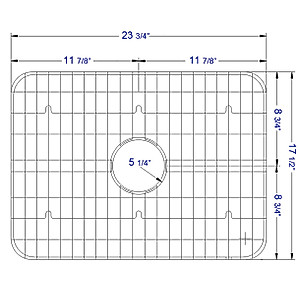 ALFI brand GR505 Solid Kitchen Sink Grid, Stainless Steel