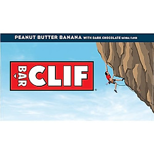 CLIF BAR - Peanut Butter Banana with Dark Chocolate Flavor - Made with Organic Oats - Non-GMO - Plant Based - Energy Bars - 2.4 oz. (12 Pack)