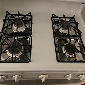 Upgraded WB31K10016 Grates Replacement Parts for GE Stove Parts Range Burner Grate WB31K10015 Stove Top Metal Steel grates for GE Cooktop Parts Kenmore Hotpoint Gas Range Parts Stove Grates 4 Pcs