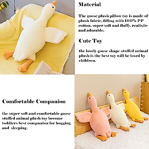 AUCOOMA Soft Plush Goose Stuffed Animals Pillow for Kids Baby, Cute Swan Plushie Toy 16"
