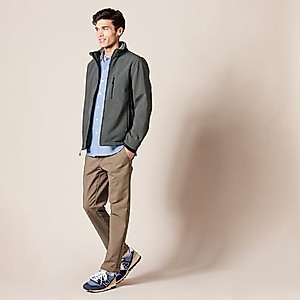 Amazon Essentials Men's Water-Resistant Softshell Jacket, Dark Grey, Small