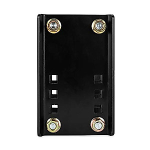 Camco Trailer Tongue Jack Bolt-On Relocation Kit | Allows for Easy Trailer Relocation | Provides Ample Tailgate Clearance Without Obstruction | for 3-Bolt & A-Frame Style Tongue Jacks (50015), Black