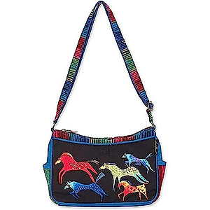 Laurel Burch Dancing Horses Crossbody Bag (Multi)