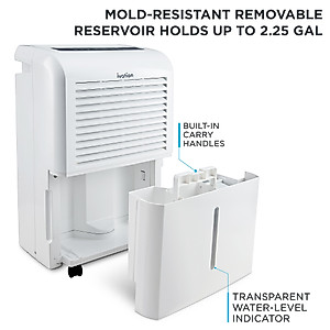 Ivation 4,500 Sq Ft Dehumidifier with Pump, Large Capacity Compressor Includes Programmable Humidity, Hose Connector, Auto Shutoff and Restart and Washable Filter (4,500 Sq Ft W/Pump)