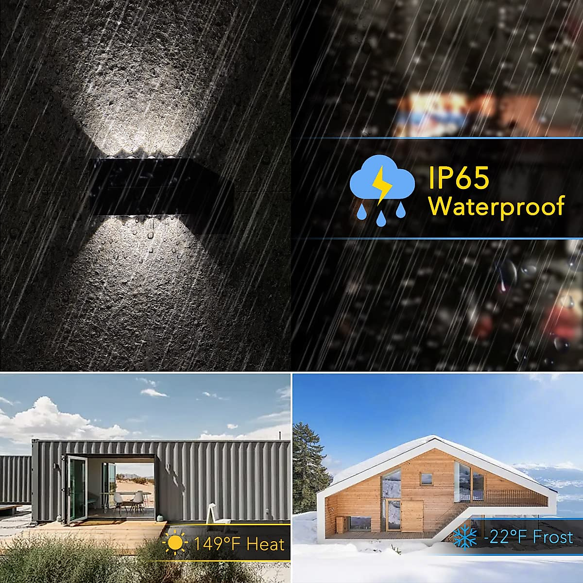 Solar Wall Lights Outdoor Deck Lights Solar Powered Sconce Up Down Lighting Waterproof for Fence, Step, Stair, Porch, Patio Decoration (White 6 Pack)