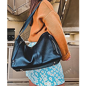 S-ZONE Women Shoulder Hobo Purses and Handbag Medium Genuine Leather Crossbody Bags