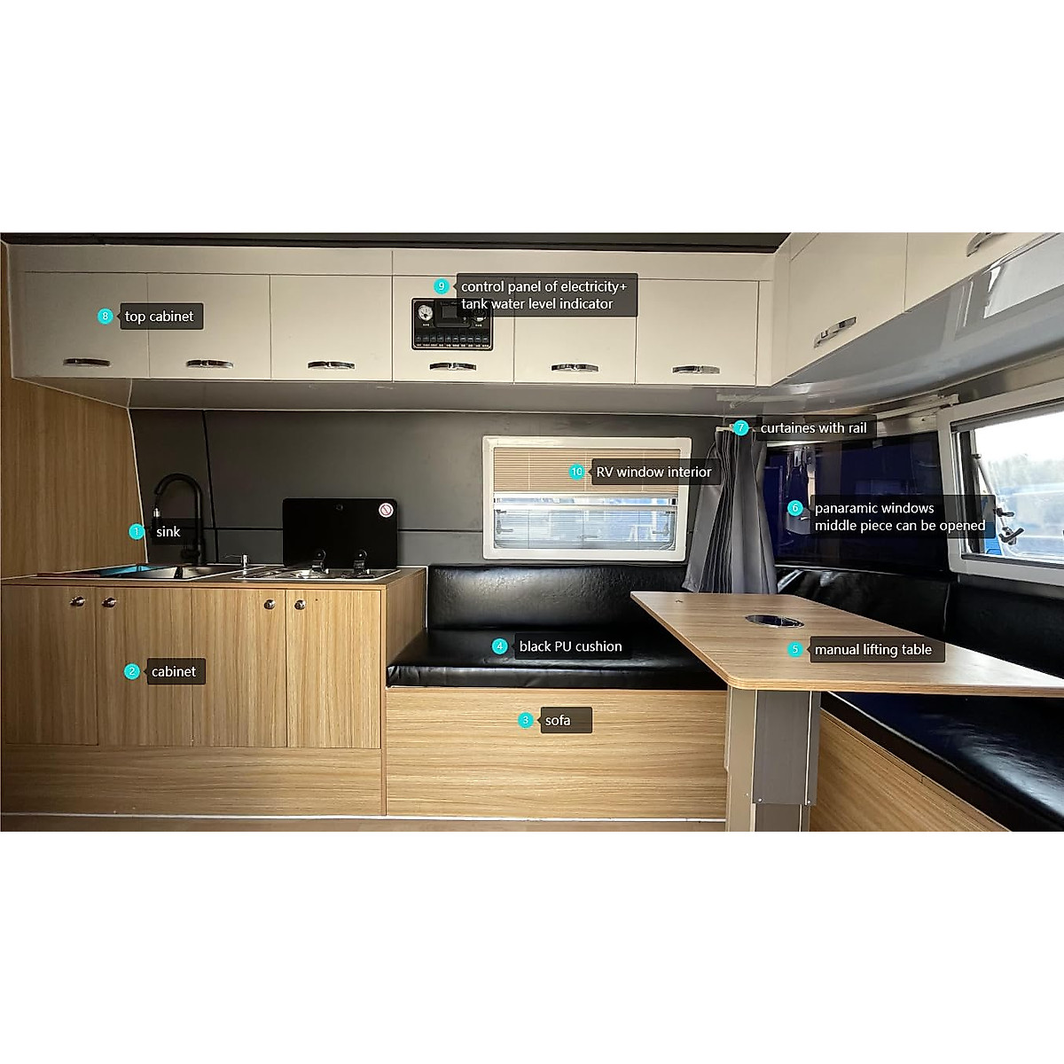 Airstream Caravans Trailer with Bedroom/Living Room/Bathroom and Kitchen.Now Travelling is Much Easy, 24 * 7.15 * 8ft.