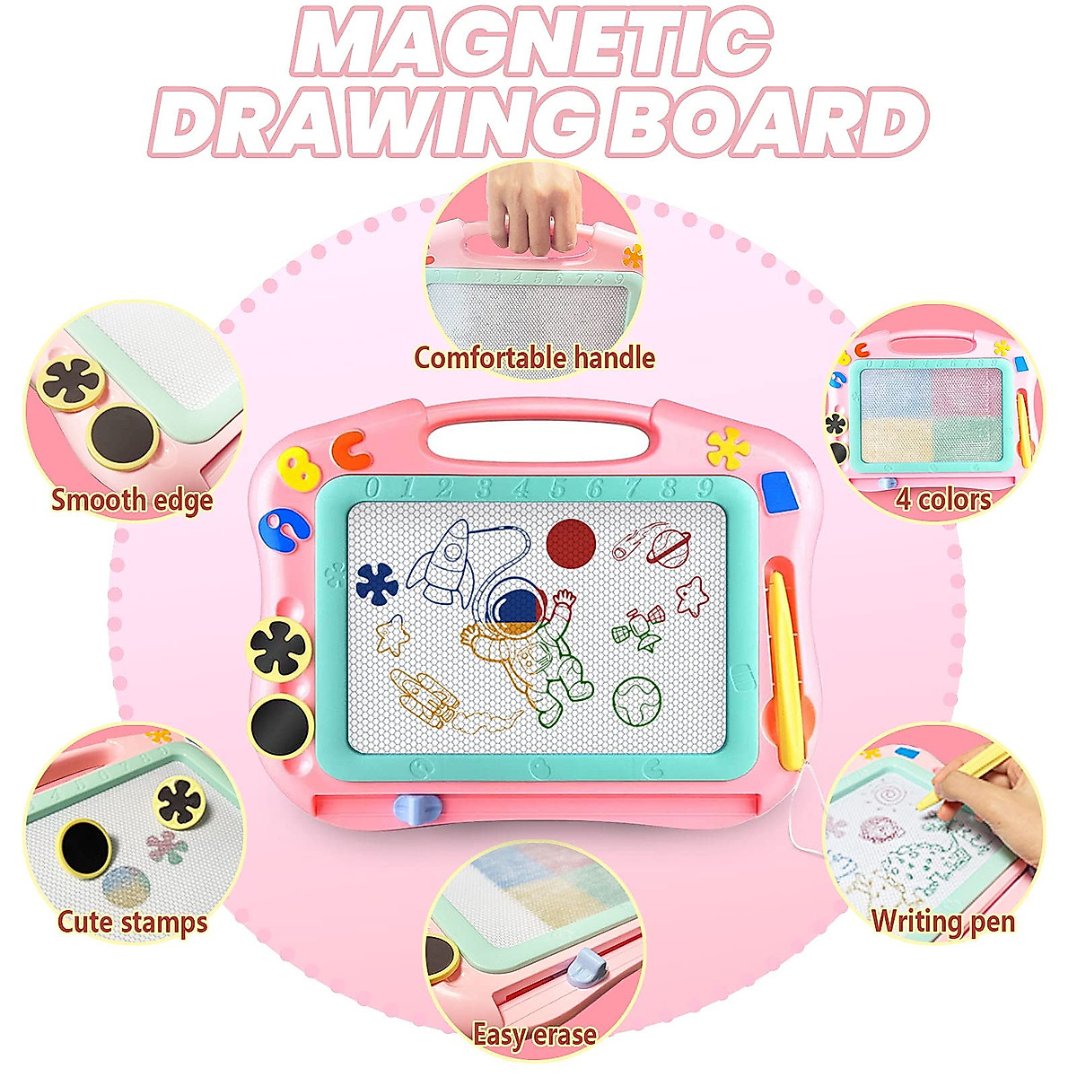Toddler Toys for 1 2 3 4 5 Year Old Girls Boys, Magnetic Drawing Doodle Board Gifts for 1 2 3 4 Year Old Kids, Doodle Board Learning Toys for Toddlers Age 1 2 3 4 5 Christmas Birthday Gifts
