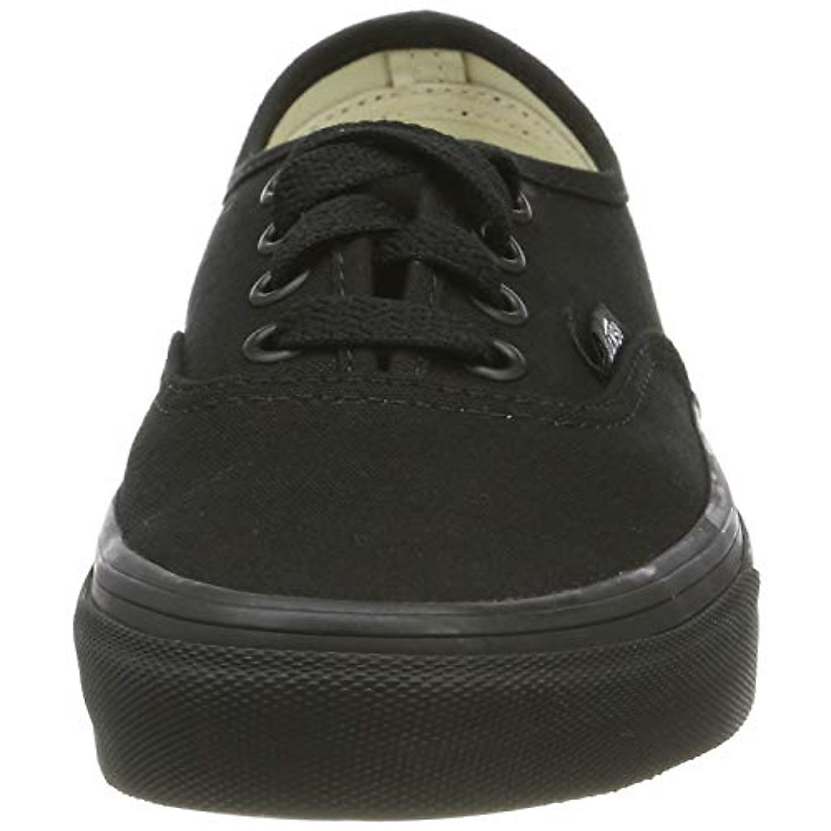 Vans Mens Authentic Canvas Sneakers Lace Up Casual Plimsolls Unisex Shoe - Black/Black - 12