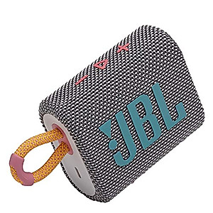 JBL Go 3: Portable Speaker with Bluetooth, Builtin Battery, Waterproof and Dustproof Feature Gray JBLGO3GRYAM