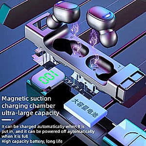 Wireless Earbuds Bluetooth Headphones with Wireless Charging Case IPX4 Waterproof Stereo Earphones in-Ear for SPOR