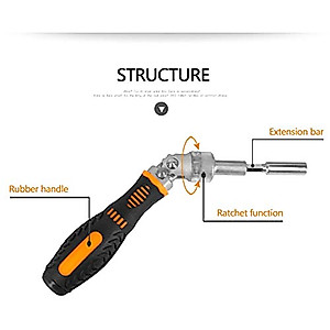 YÁSEZ Ratchet Screwdriver Set Magnetic Bits Precision Socket Screwdriver Bit Set Adjustable Ratchet Handle 61 in 1 Hand Tools