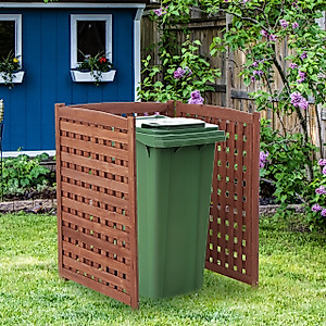 Air Conditioner Fence Screen Outside, Cedar Privacy Fence 3 Panels to Hide AC & Trash Enclosure, 32"W x 38"H
