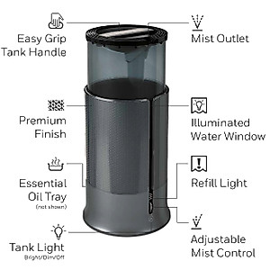 Honeywell Designer Series Cool Mist Humidifier, Black