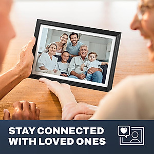 10.1 inch Digital Picture Frame, IPS Touch Screen Smart Electronic Photo Frame WiFi with 16GB Storage, Electric Video Photo Frame Slideshow with App, Auto-Rotate, Mother‘s Day Gifts for Mom