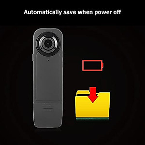 ASHATA Mini Body Camera HD 1080P Auto Save 6 Hours Battery Support 32GB Back Clip Law Enforcement