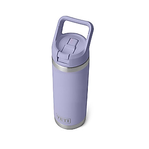 YETI Rambler 18 oz Bottle, Vacuum Insulated, Stainless Steel with Straw Cap, Cosmic Lilac