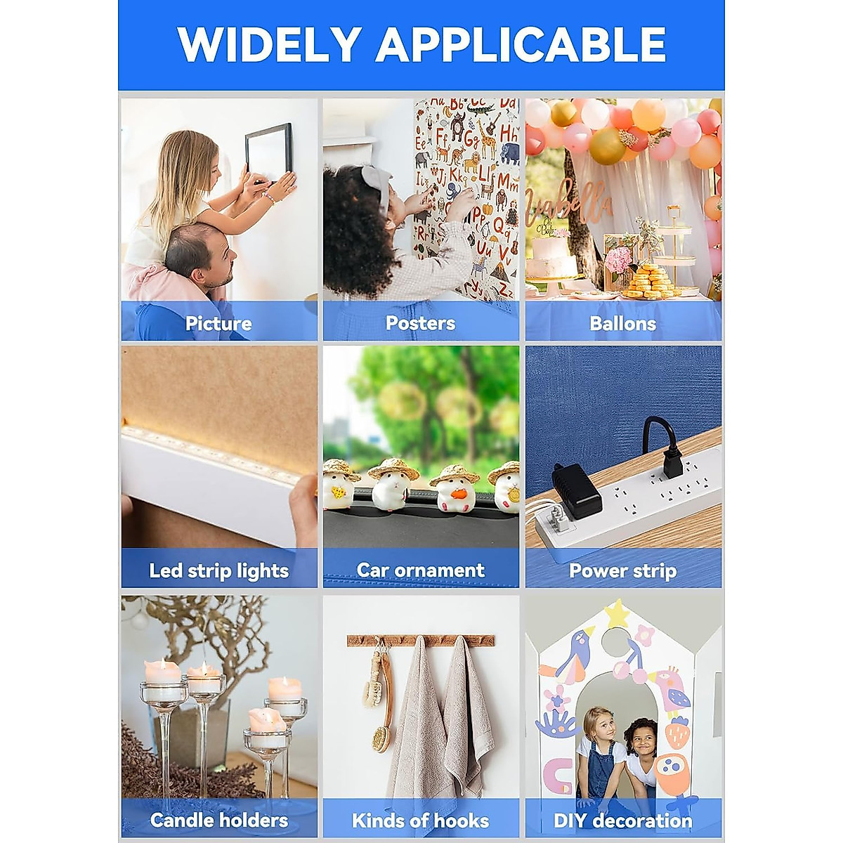 Lancord Double Sided Tape Heavy Duty (10FT), Clear Mounting Tape Strong Adhesive Strips Sticky Nano Tape, Multipurpose Removable Transparent Two Sided Poster Wall Tape (10FT x 1" x 0.07")