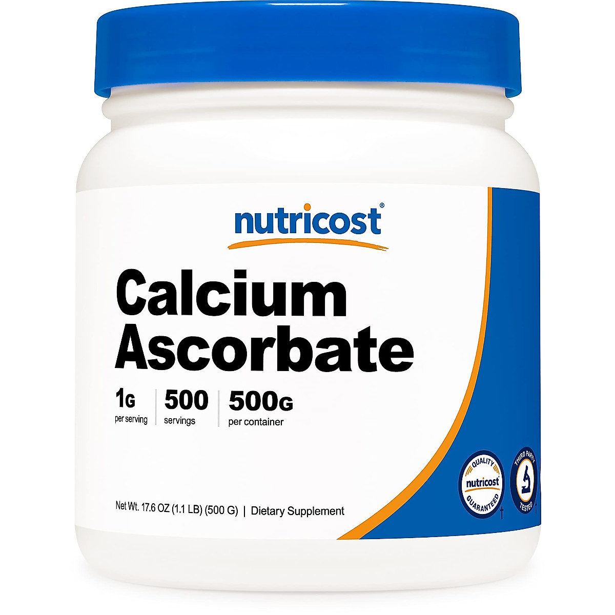 Nutricost Calcium Ascorbate Powder (Vitamin C and Calcium Complex), 500 Grams - Non-GMO and Gluten Free