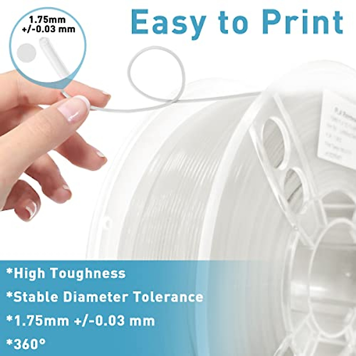 3D Printer PLA Filament Bundle 1.75mm, Glow in The Dark Rainbow Luminous 3D Printing Filament, Multicolor PLA Filament Gradient Color Change, Dimensional Accuracy +/- 0.03 mm, 1kg(2.2lbs) Spool