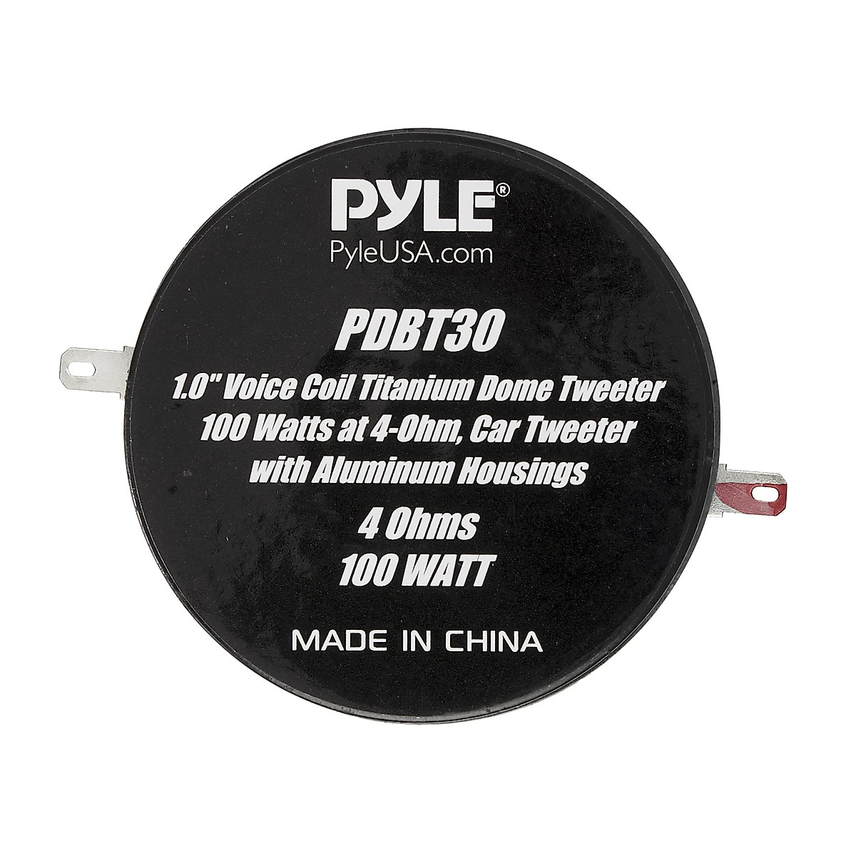 Pyle 2.5" Titanium Tweeter with Die-Cast Aluminum Frame - 100 Watts, 1'' Voice Coil, Car Audio Tweeter for Stereo and Speaker - PDBT30, Yellow