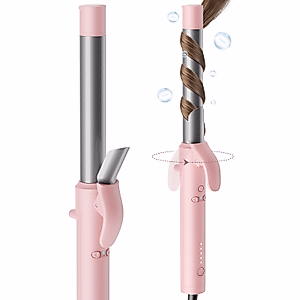 TYMO Rotating Curling Iron 1 Inch - Automatic Curling Wand for Curls/Beach Waves, Tourmaline Ceramic Self Curler, 10M Negative Ions, 30s Fast Heat-up, Long Barrel for Shoulder Length to Long Hair