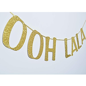 Paris Themed Banner for Bachelorette Lingerie Showers Birthday Paris Themed Party Decor Bridal Showers Engagement Party Decorations Photo Props Gold Glitter