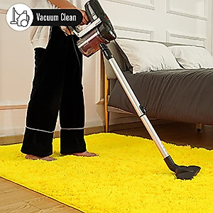 Amearea Premium Soft Fluffy Area Rug Modern Shag Carpet, 5' x 7', Fuzzy Plush Rugs for Living Room Bedroom Kids Room Home Decor, Nursery Non Slip Indoor Shaggy Carpets, Yellow