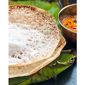 TAZBI Cast Iron Appa Chatti/Appam Pan/Appam Patra/kallu (Ready to Use- Hand Seasoned by Village Ladies Using Oil)- Black