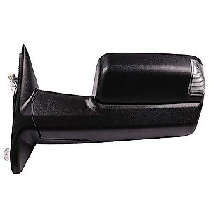 YISHUEE Towing Mirrors Power Adjusted Heated LED Turn Signal Puddle Light Housing(Pair Set)Tow Mirrors Replacement Compatible for 2010 for Dodge for Ram 2500 3500 2011-2018 for Ram 1500/2500/3500