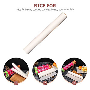Hemoton 1 Roll Baking Paper Parchment Liner Oven Paper Toast Paper Grill Pan Paper Air Fryer Papers Precut Baking Bread Cooking Paper Baking Parchment Cookie Sheet Nonstick Silicone Paper