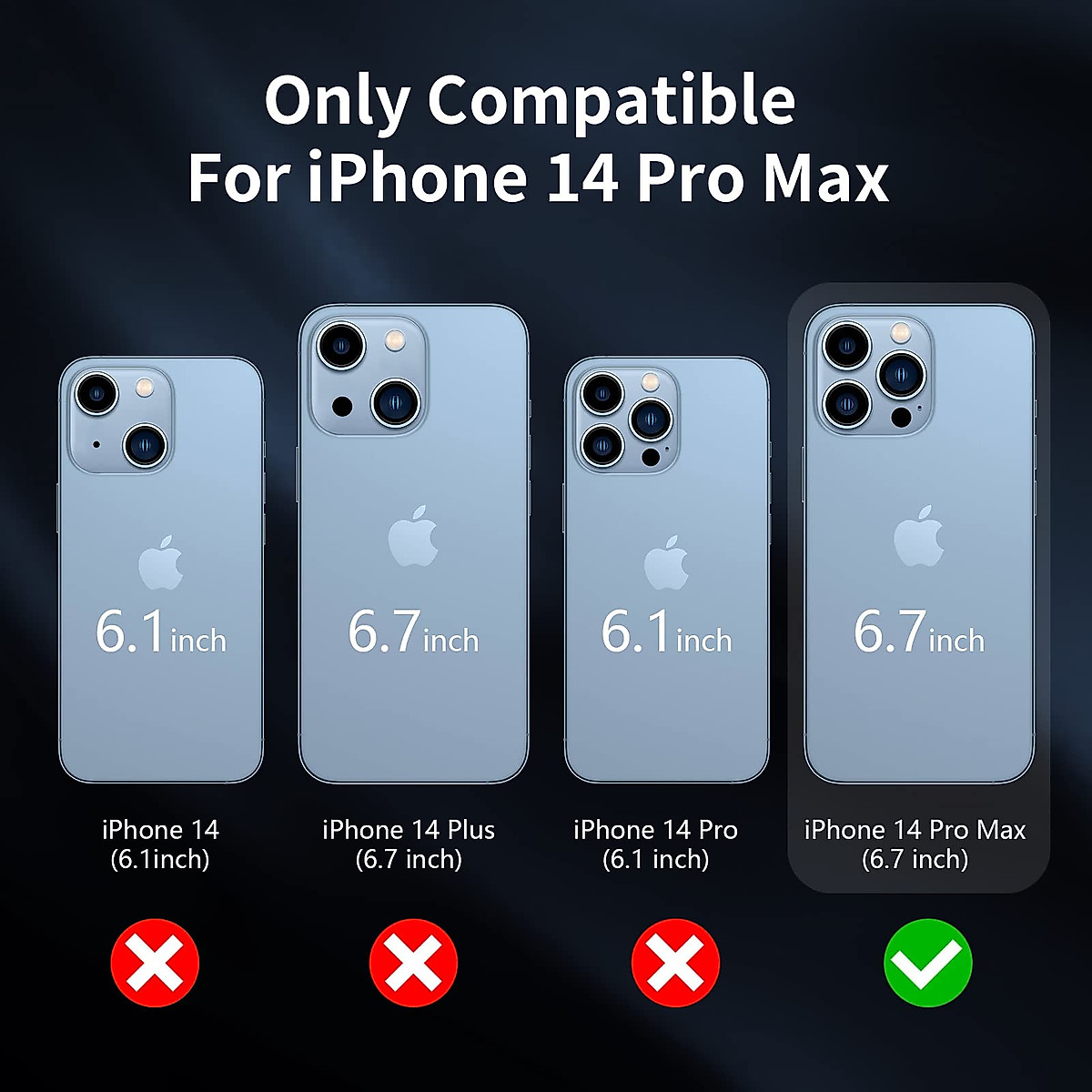 Case Compatible with iPhone 14 Pro Max, Heavy Duty Protective Black Phone Case, Full Body Shockproof Durable Silicone Rubber with Hard PC Rugged Sturdy Phone Cover for 14 Pro Max 6.7 Inch. (Black)