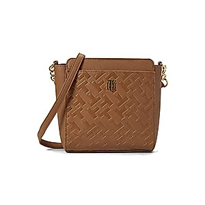 Tommy Hilfiger Antonella II Crossbody Bias Embossed PVC Cognac One Size