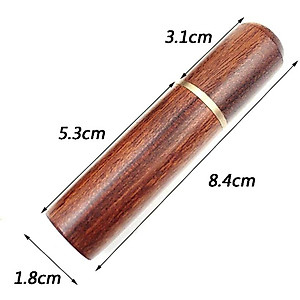 Generic Portable Sewing Needle Box,Wood Needles Container,Pocket Tooth Pick Dispenser Needle Case Needle Storager,Wooden Toothpick Holder(No Pattern,Brown) Creative