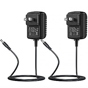 Security-01 2-Pack DC 9V 0.5A Power Supply Adapter, Plug 5.5mm x 2.1mm,Center Positive,for Arduino UNO R3, Arduino Mega 2560, Massage Gun and More,6.8FT Cord,UL Listed (Pack of 2)