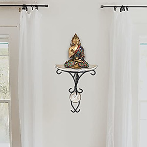 Floating Shelf Wall Mount | Foldable Wall Hanging Shelf | Wall Shelf | Rustic Wood Wall Shelf for Bedroom Living Room Kitchen | Wall Decor Storage Shelf | Hanging Plant Shelf | Farmhouse Décor