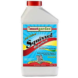 I Must Garden Squirrel Repellent – 2lb Granular (Repels Chipmunks): Stops Digging in Gardens, Flower Pots, and Beds – Easy Shaker Jar