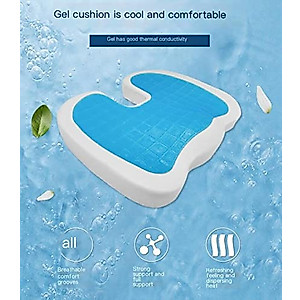 NNAA Ergonomic Chair Pad Memory Foam Seat Cushion Gel Enhanced Cushion Non-Slip Orthopedic Caudal Spine Cushion Relieve Pain Office Chair Car Seat color1