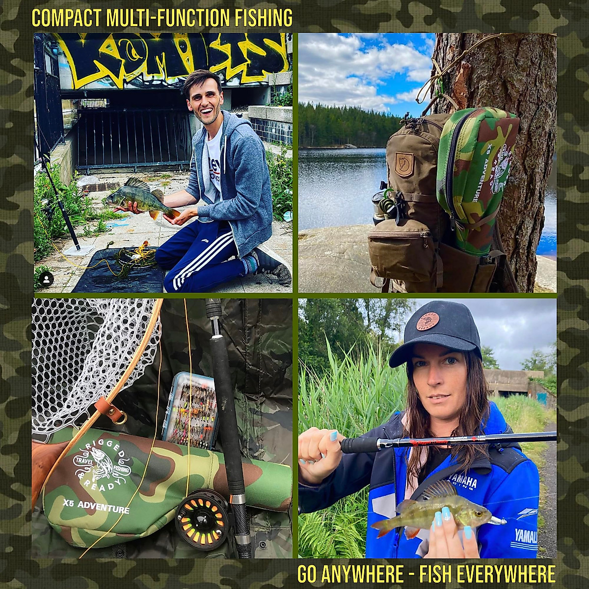 Rigged and Ready X5 MAX Powerful Travel Fishing Rod Super Compact, Multi-Functional Travel Rod. 1 Rod 9 Combinations. 2.70m (8.9’), 2.45m (8’), 2.25m (7.4’) Lengths. Compact 43cm 16.5’ Carry Case.