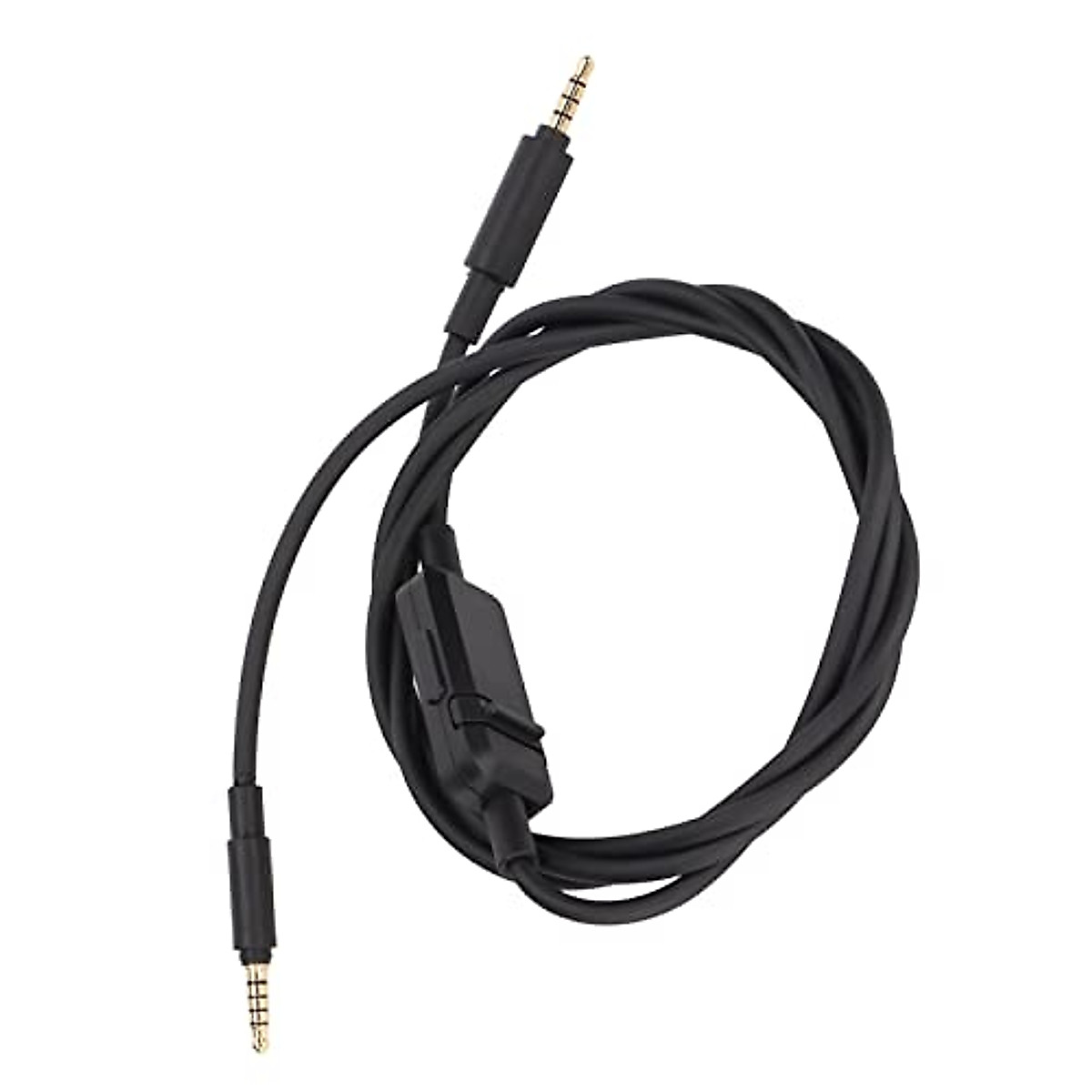 Zyyini Headphone Audio Cable for MMX 300 2nd Gen, 3.5mm with Wire Control Twisted Pair Replacement Headphone Cord, Support Volume Adjustment, Switch Songs Headset Cable Black, 1.3m/4.3ft