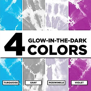 Tulip Glow in The Dark Cosmic 4-Color Tie-Dye Kit with Glow Mix