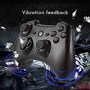 EasySMX 2.4G Wireless Controller for PS3, PC Gamepads with Vibration Fire Button Range up to 10m Support PC PS3 Android devices and TV BOX