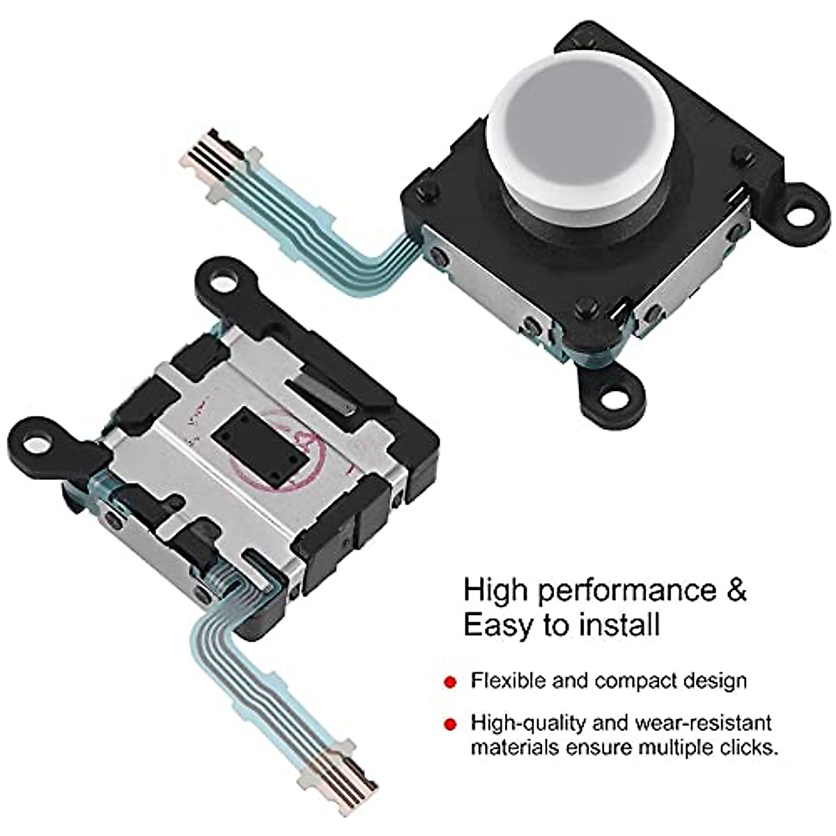 CHENLAN Joystick Button 3D Rocker Analog ThumbStick Replacement for Sony PSV 2000 PS Vita 2000 2001 White